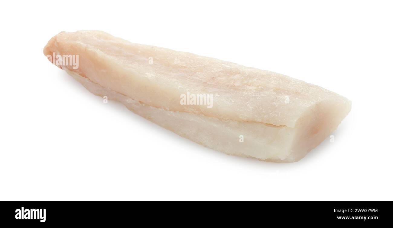 Fresh raw cod fillet isolated on white Stock Photo - Alamy