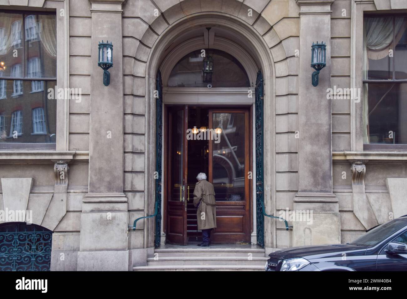 London, England, UK. 21st Mar, 2024. Exterior view of the men-only ...