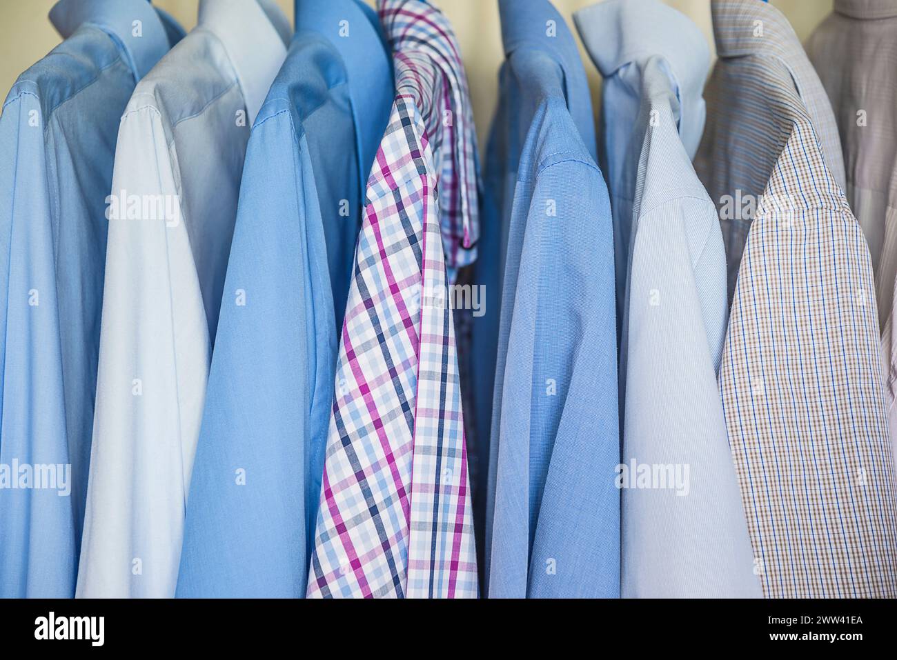 collection of men's shirts Stock Photo - Alamy