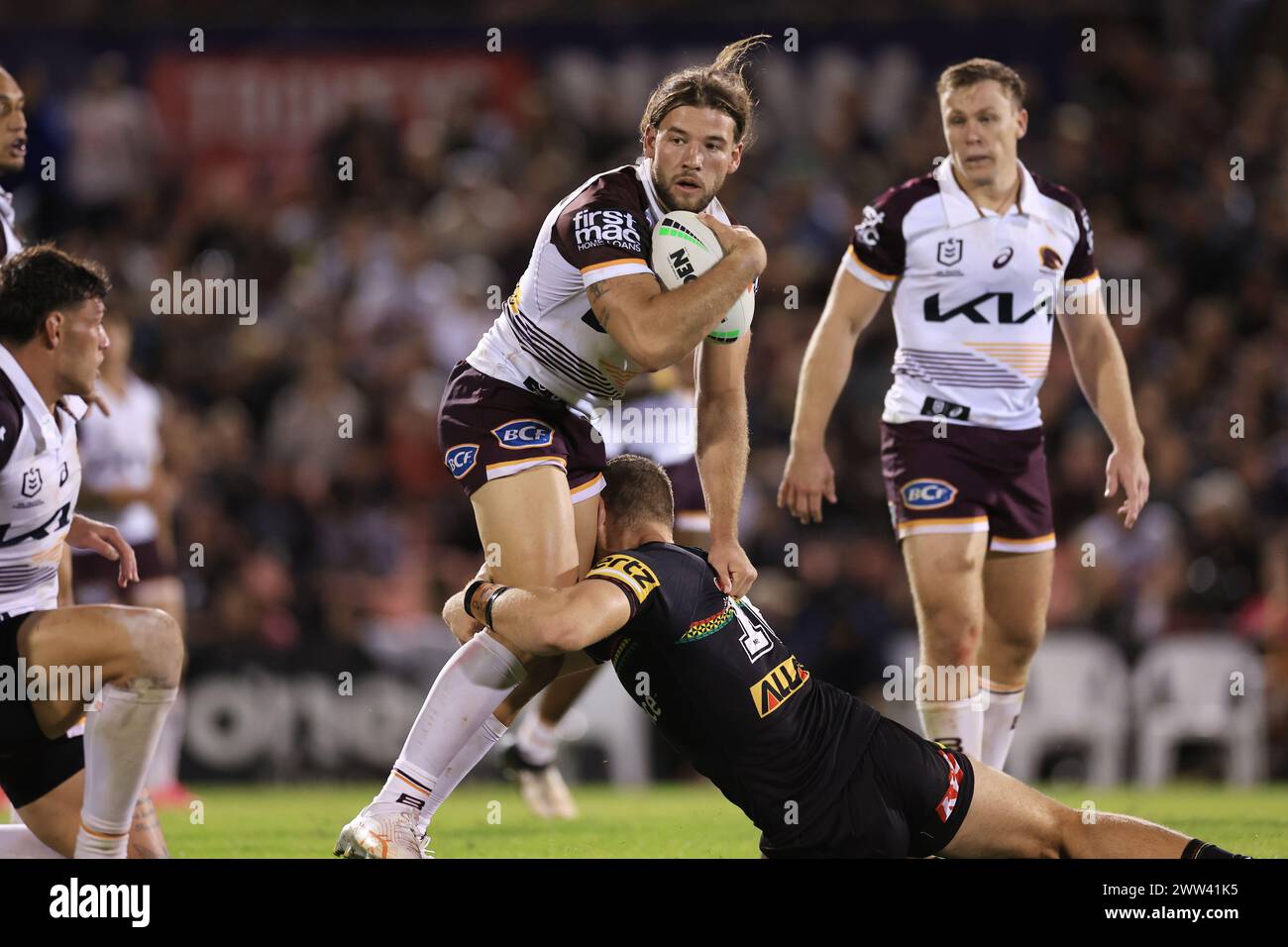 Sydney, Australia. 21st Mar, 2024. Patrick Carrigan of the Broncos is ...
