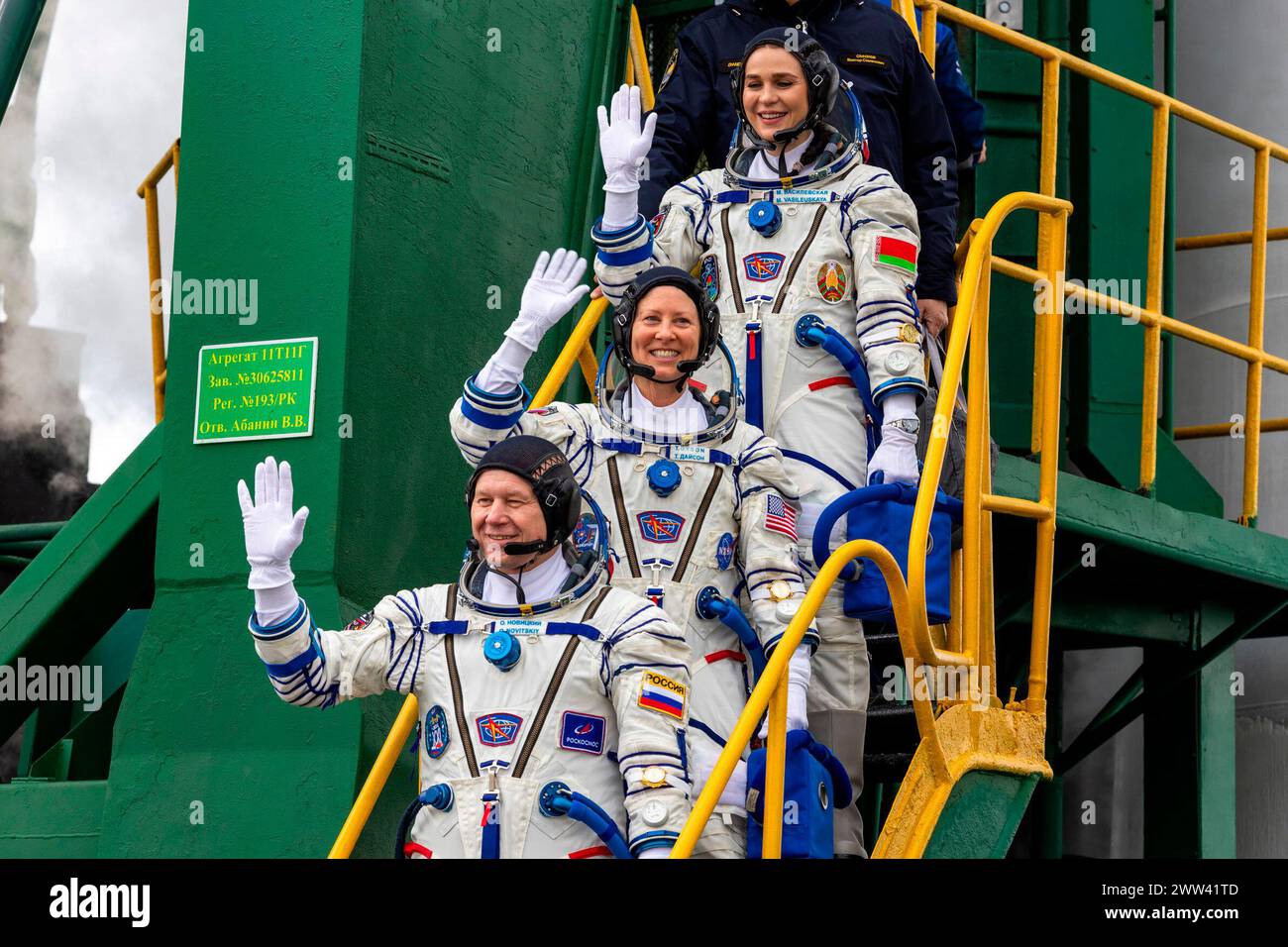 In this photo released by Roscosmos space corporation, NASA astronaut ...