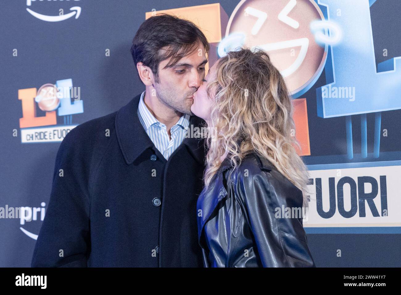 Gaia Messerklinger with her boyfriend attend the premiere of the fourth ...