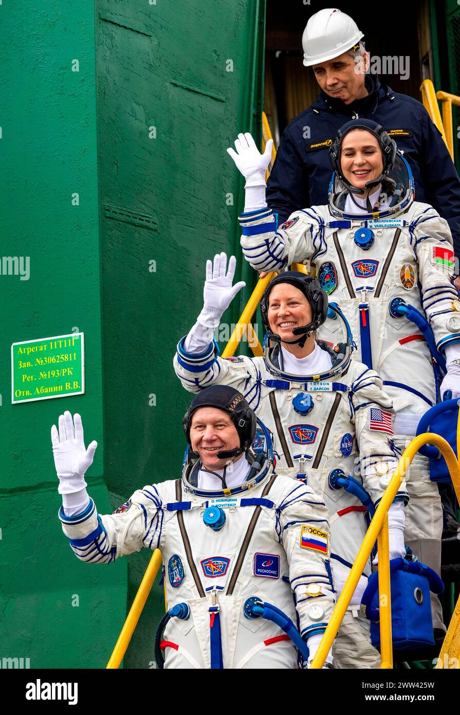 In this photo released by Roscosmos space corporation, NASA astronaut ...