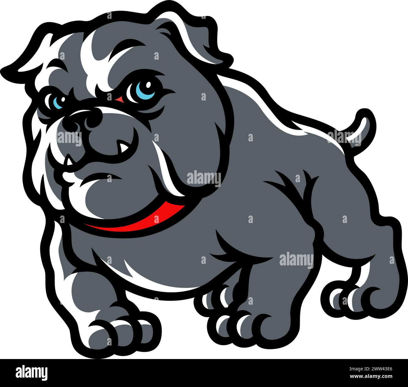 Cute Bulldog Puppy Mascot Design Stock Vector Image & Art - Alamy