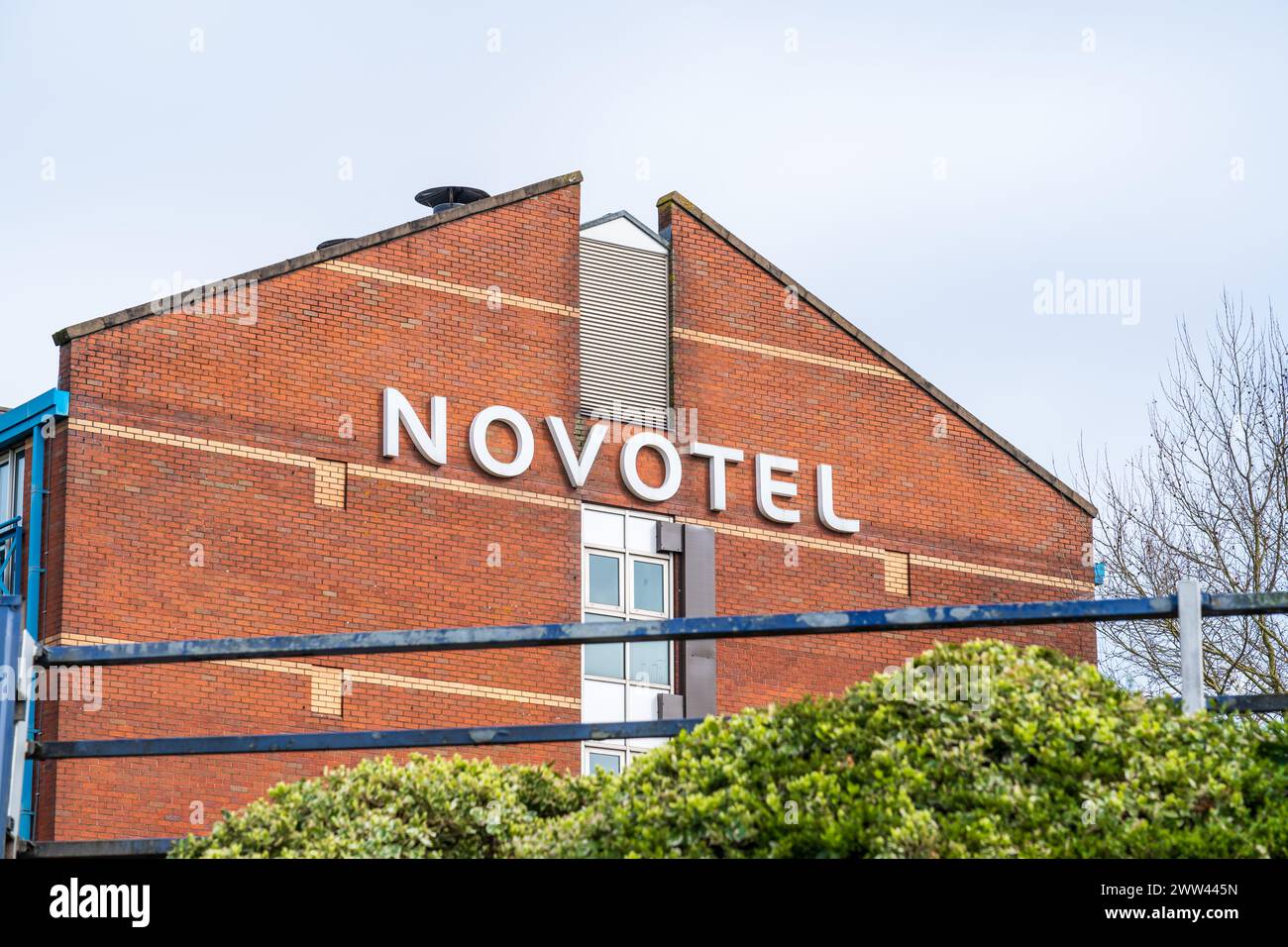 Wolverhampton, UK - March 21 2024: Outside signage of Novotel, the ...