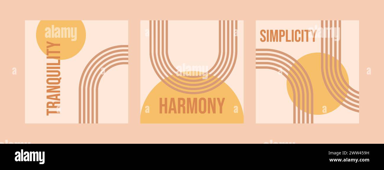 Minimalist geometric zen arches square post social media collection ...