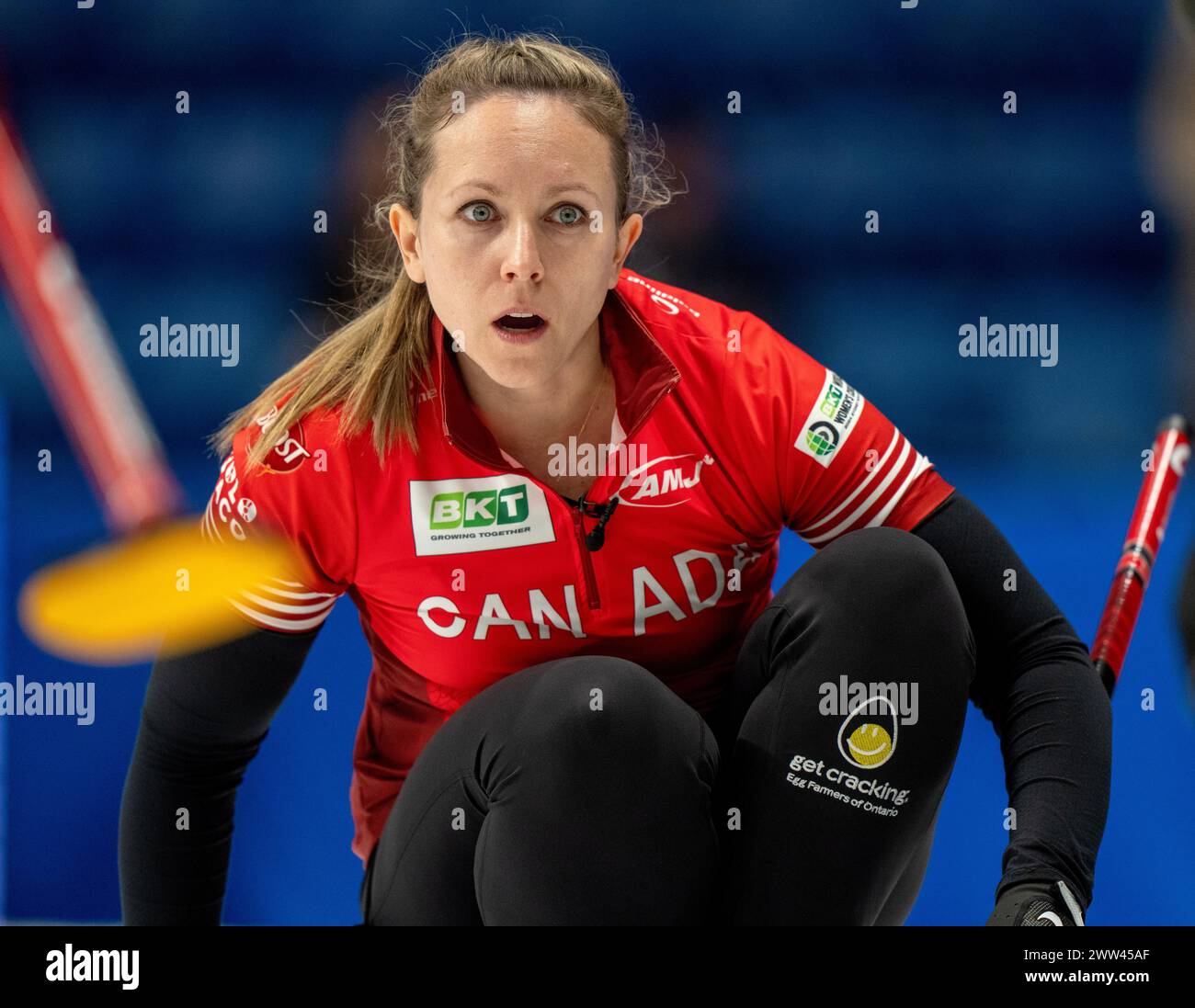 Sydney, Canada. 21st Mar, 2024. Canada skip Rachel Homan calls a shot ...