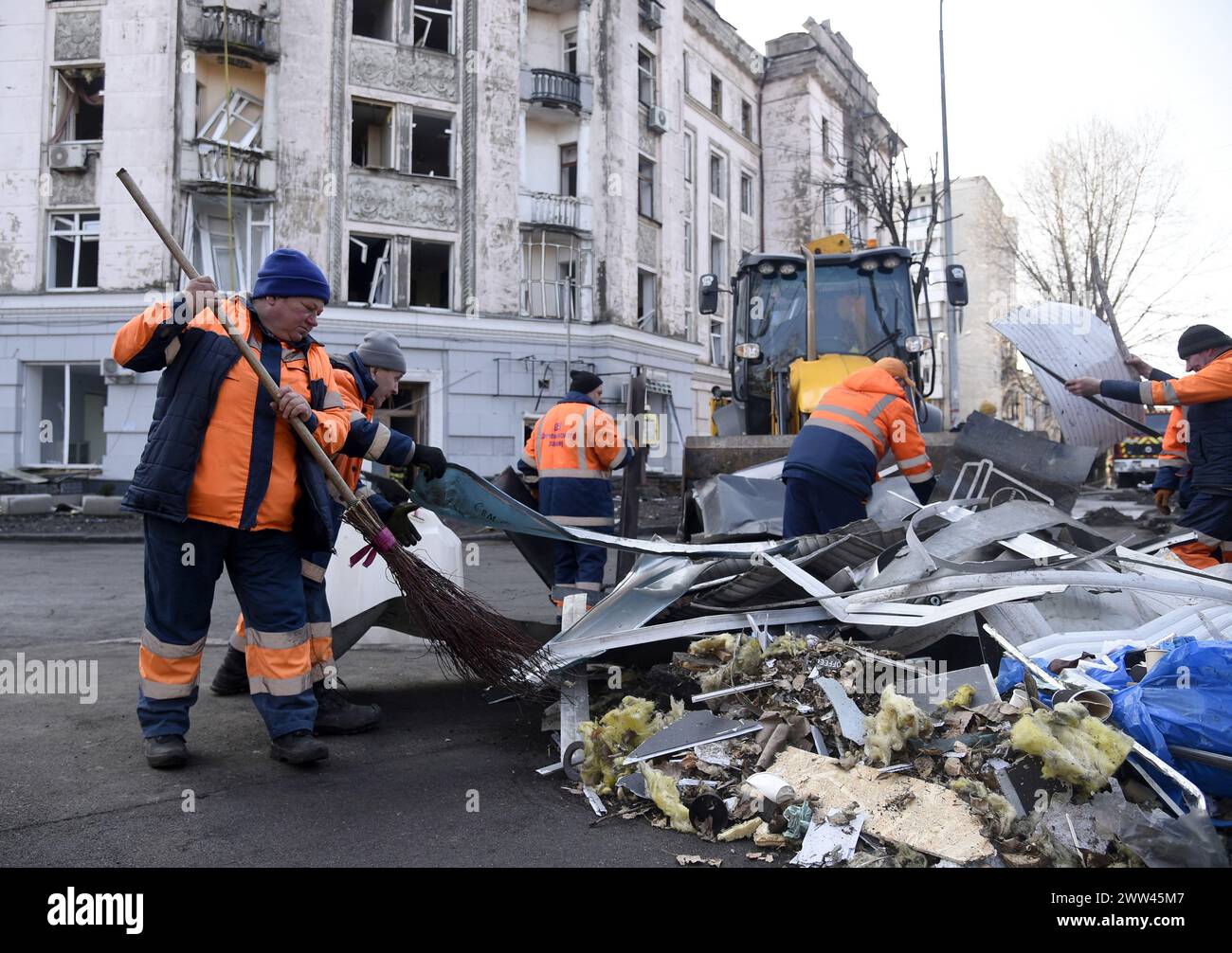 Kyiv, Ukraine. 21st Mar, 2024. KYIV, UKRAINE - MARCH 21, 2024 - Utility ...