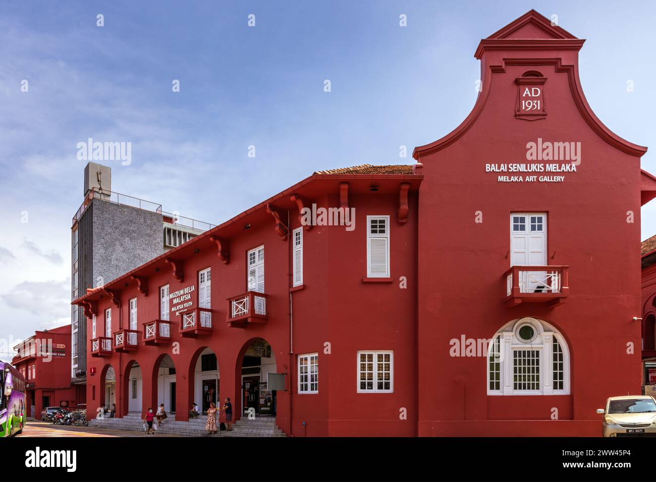 Balai Senlukis Melaka or Melaka Art Gallery at the Dutch Square in ...