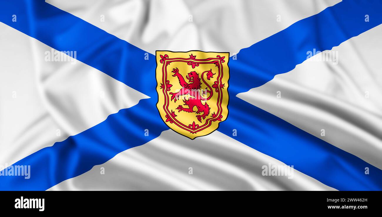 Flag of the Canadian Province of Nova Scotia, with a Ripple Effect ...