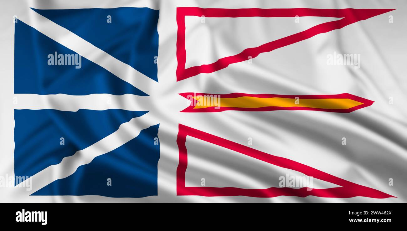 Flag of the Canadian Province of Newfoundland and Labrador, with a ...