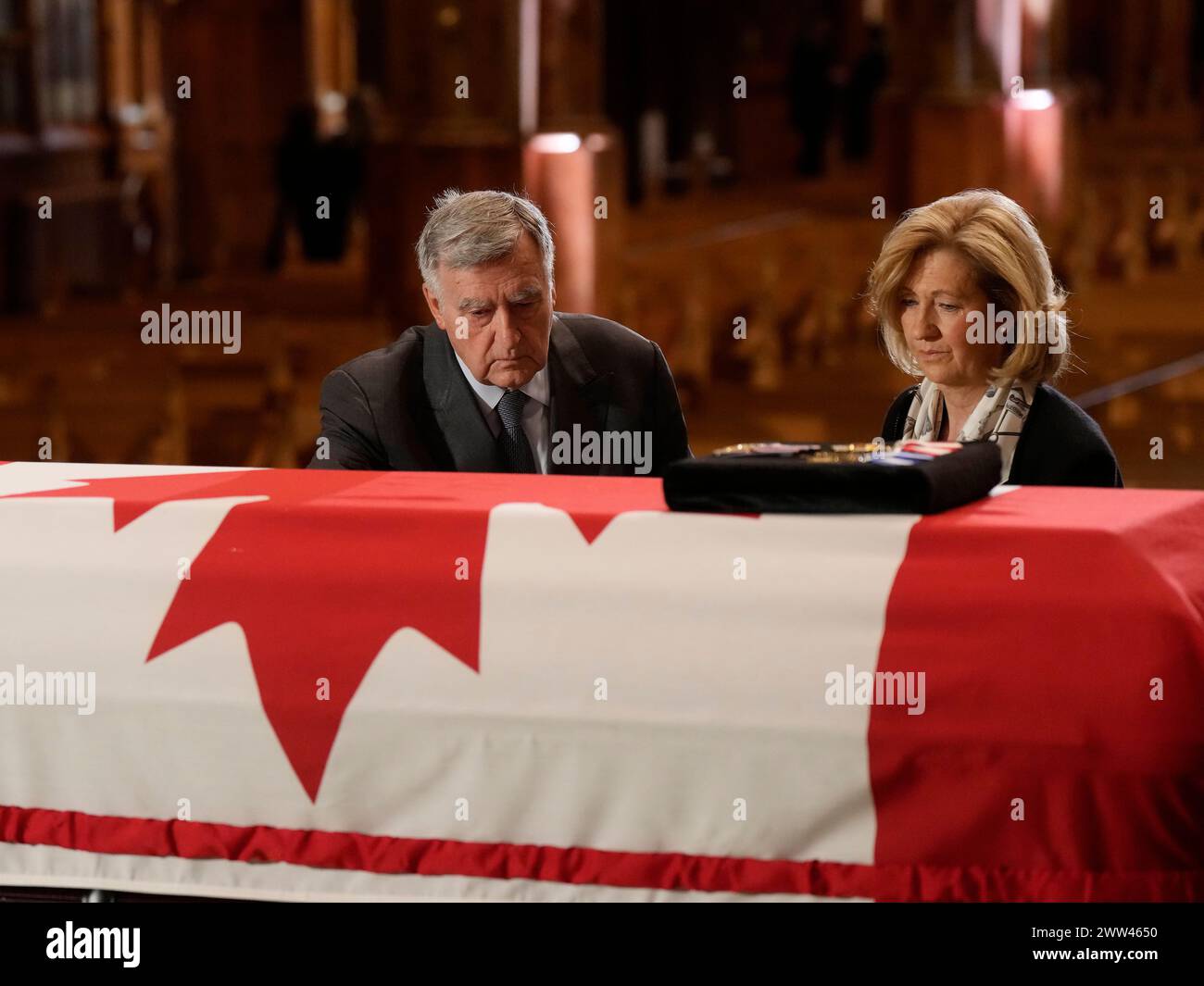 Montreal, Canada. 21st Mar, 2024. Lucien Bouchard and his wife Solange ...
