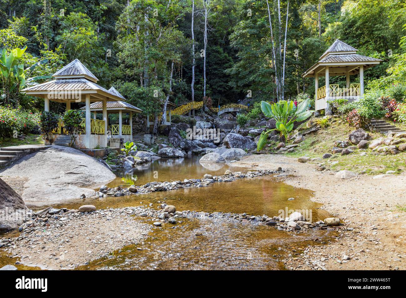 Durian Perangin waterfall on tropical Langkawi island in Malaysia Stock ...