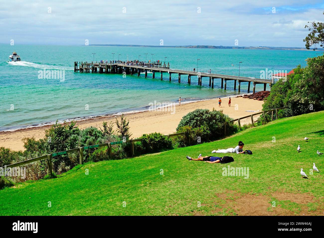 Cowes Beach Phillip Island Australia Victoria Western Port Stock Photo ...