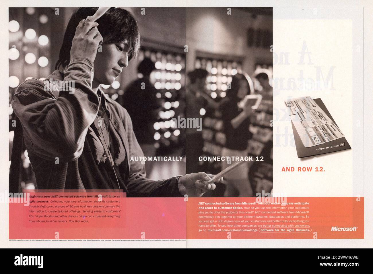 Vintage "Time" magazine 20 January 2003 issue advert, USA Stock Photo ...