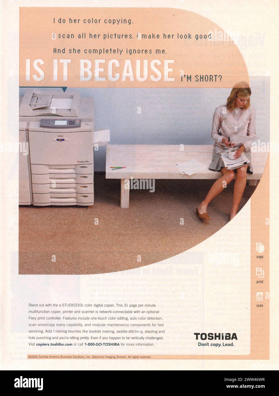 Vintage "Time" magazine 20 January 2003 issue advert, USA Stock Photo ...