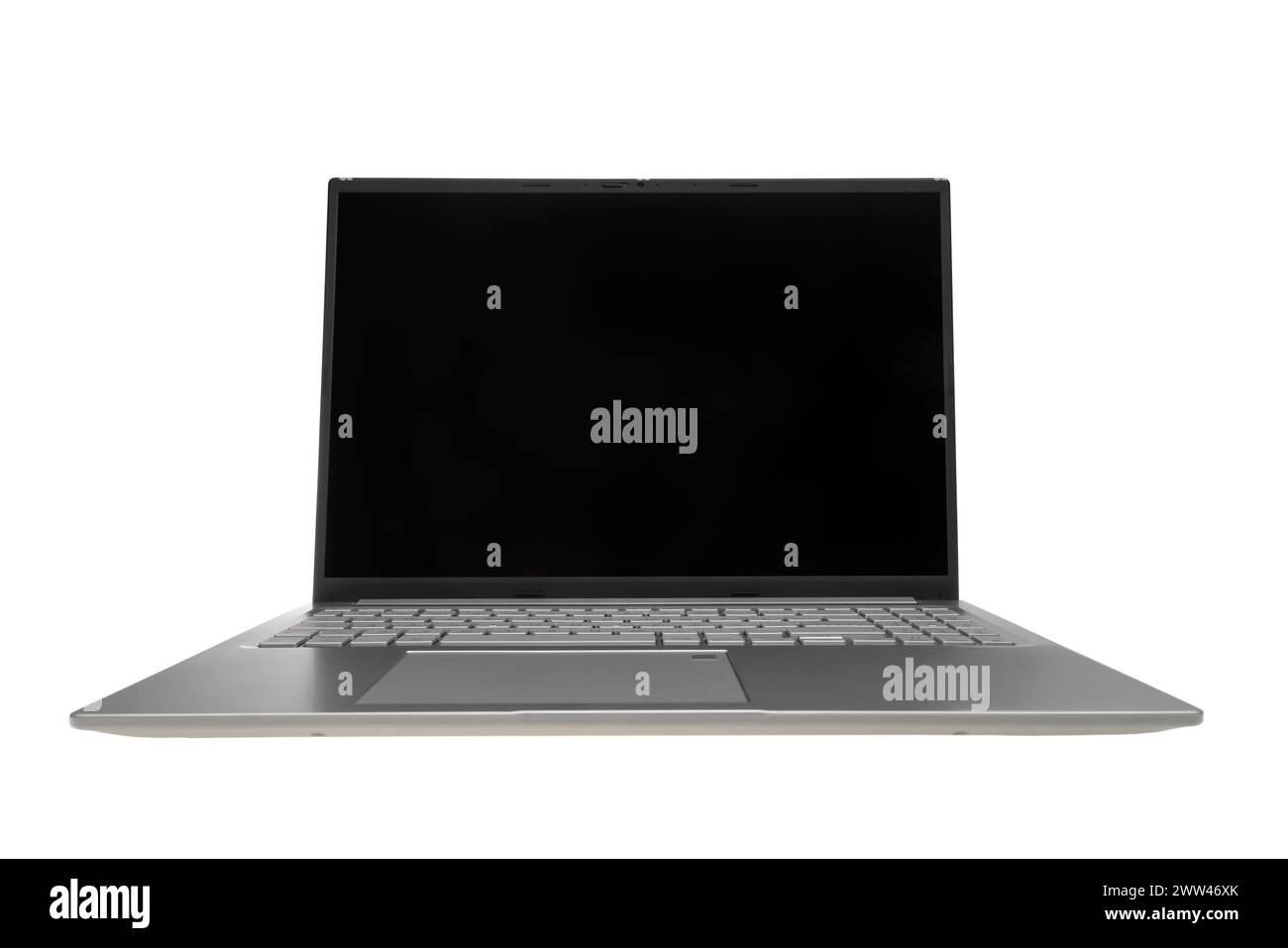 Modern portable computer mockup laptop pc isolated on white background ...