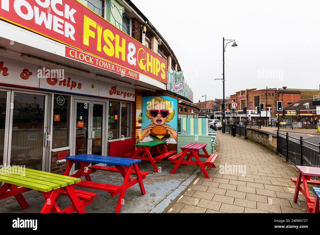 Skegness fish and chips, fish and chip shop, Skegness, Lincolnshire, UK ...