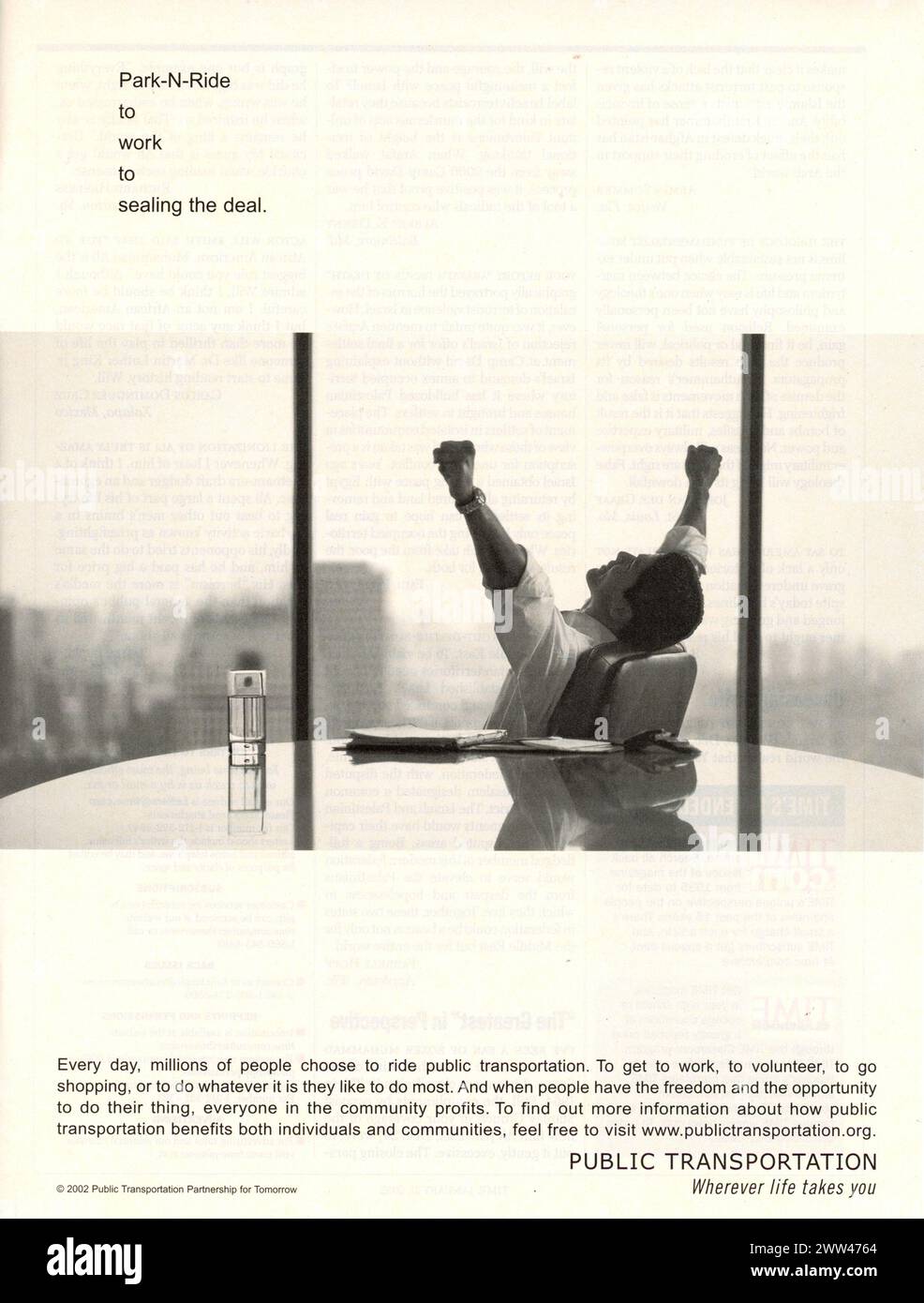 Vintage "Time" magazine 21 January 2002 issue advert, USA Stock Photo ...