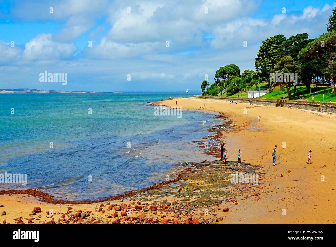 Cowes Beach Phillip Island Australia Victoria Western Port Stock Photo ...