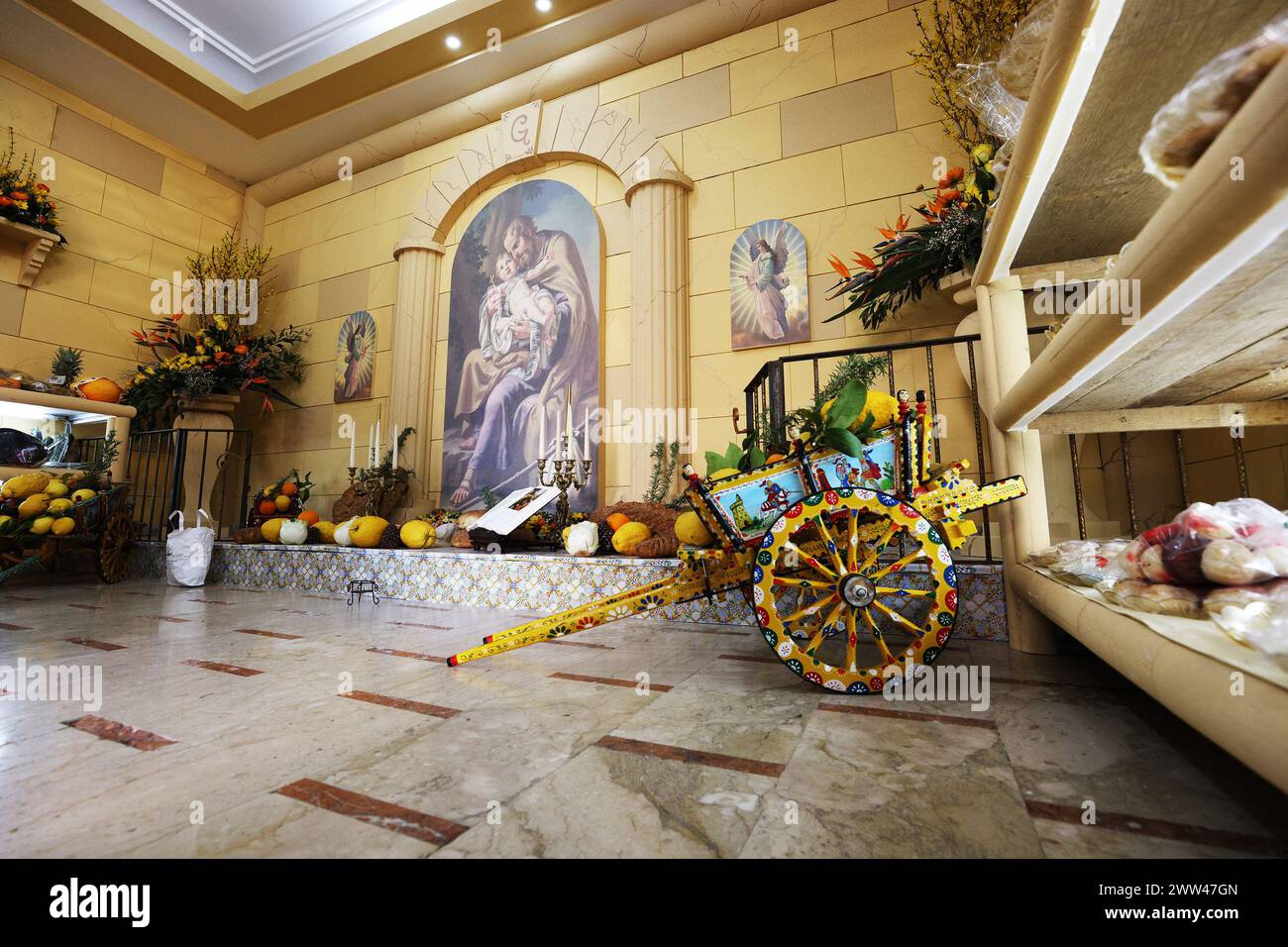 in the photo the typical canteens of San Giuseppe in Borgetto, the ...