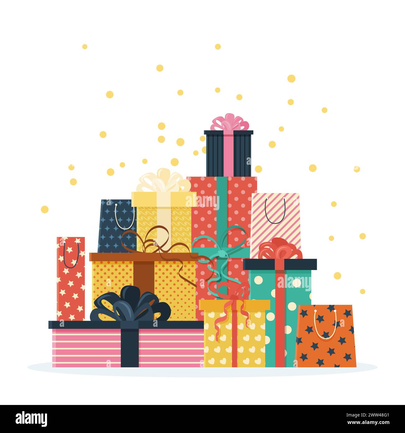 Festive gift boxes and present packages Stock Vector Image & Art - Alamy