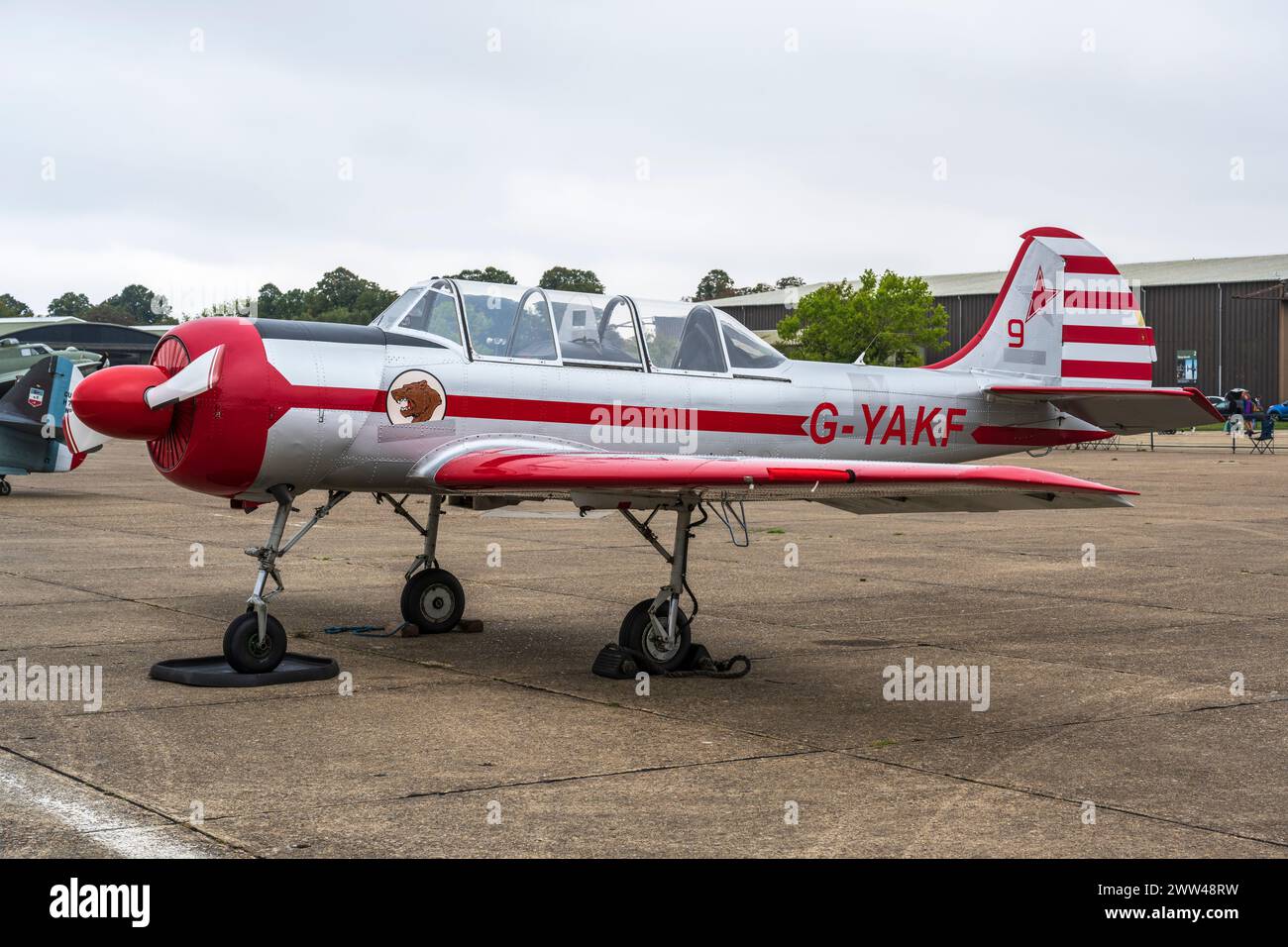 Yakovlev (Aerostar) Yak-52 G-YAKF in static display at Duxford Battle ...