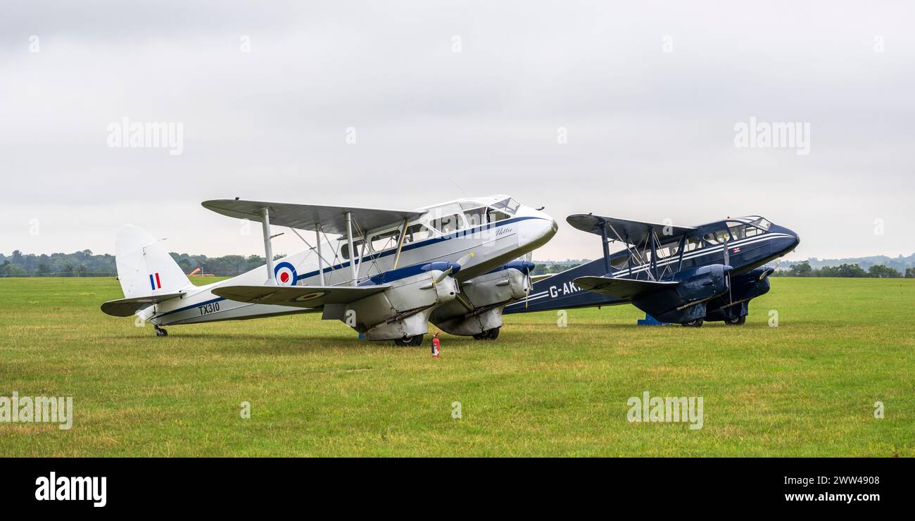 De Havilland DH89A Dragon Rapide TX310 (G-AIDL) and G-AKIF at Duxford ...