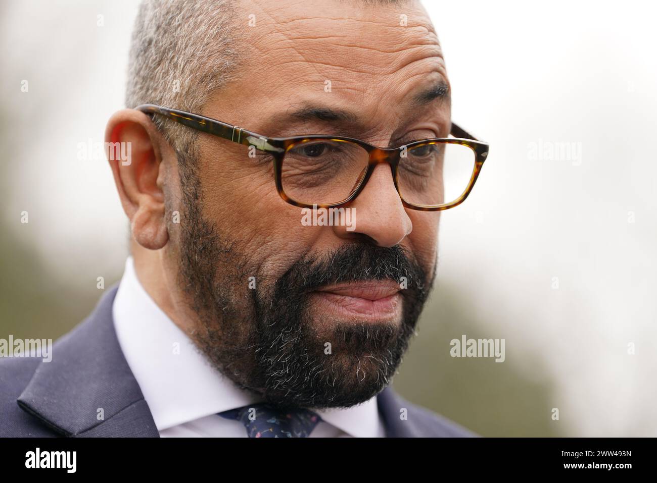 Home Secretary James Cleverly during a visit to Sussex Police ...