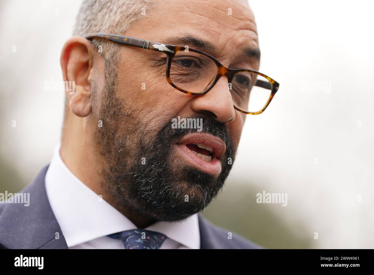 Home Secretary James Cleverly during a visit to Sussex Police ...