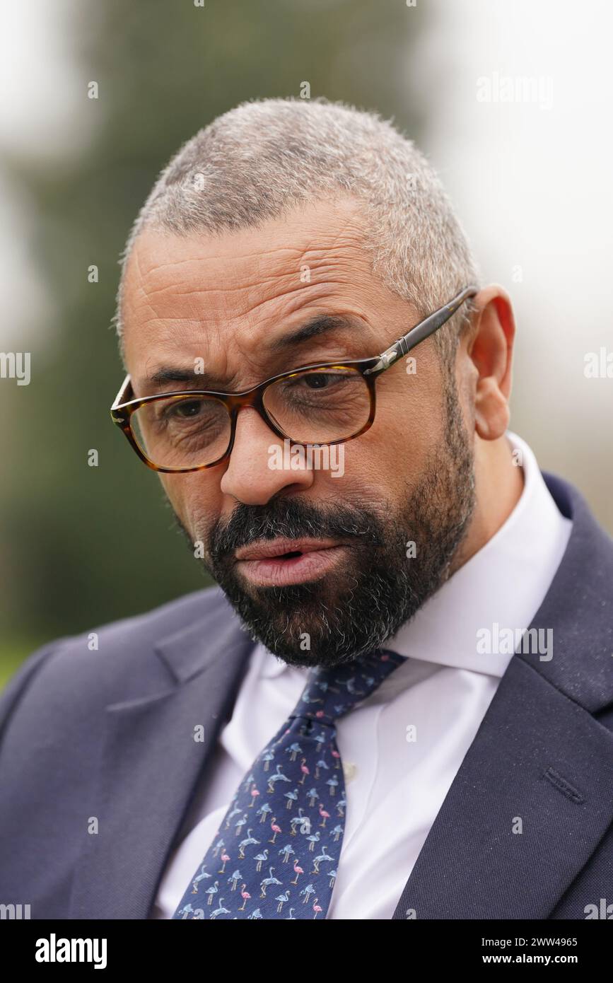 Home Secretary James Cleverly during a visit to Sussex Police ...