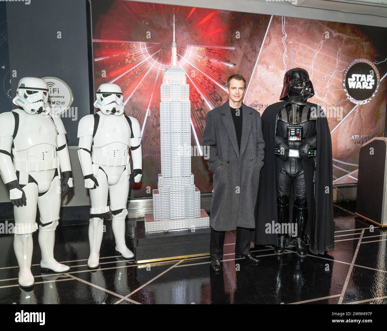 Hayden Christensen visits Empire State Building in New York on March 21 ...