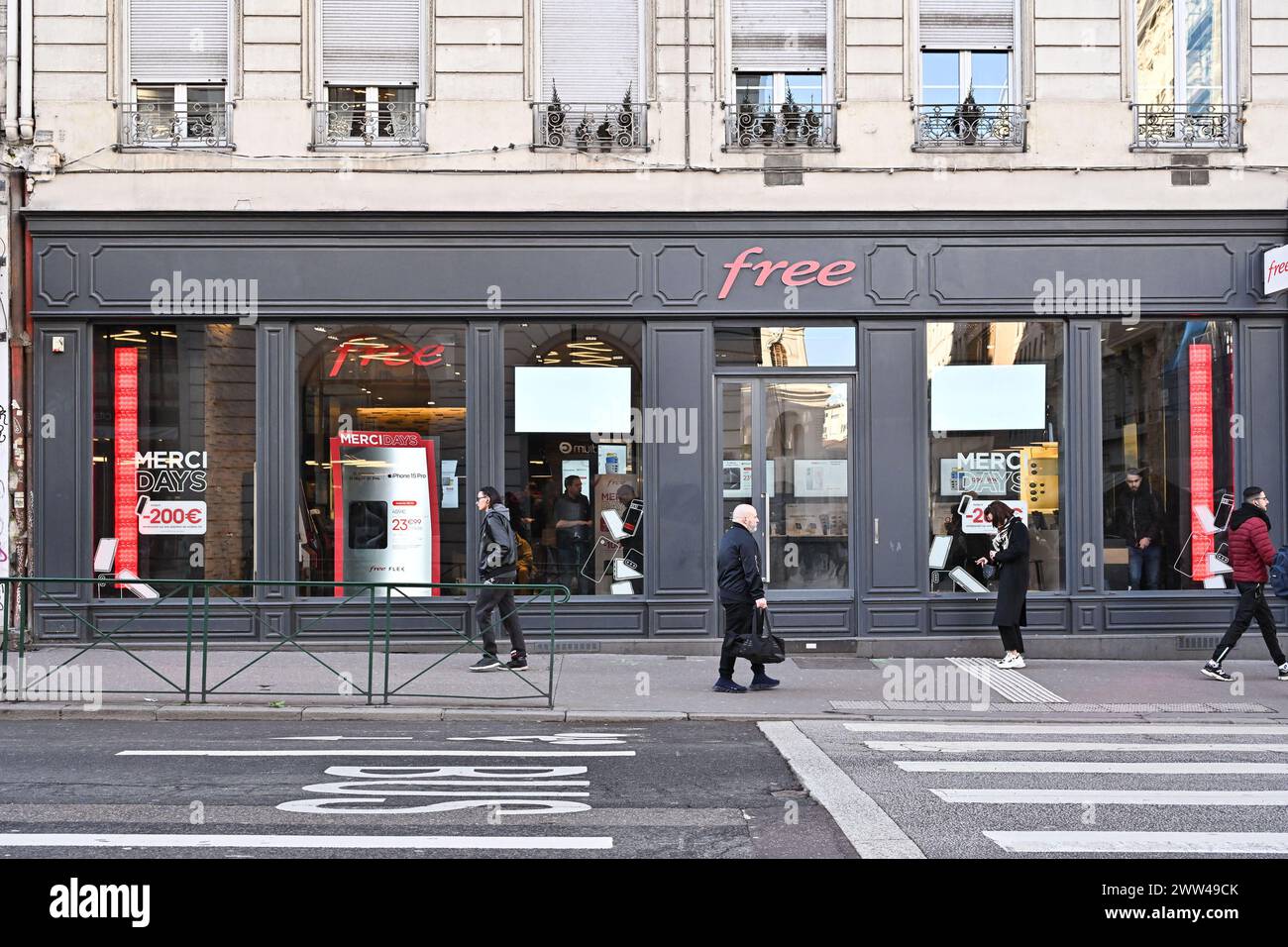 Lyon, France. 27th Jan, 2024. Free Illustration of commercial signs and ...