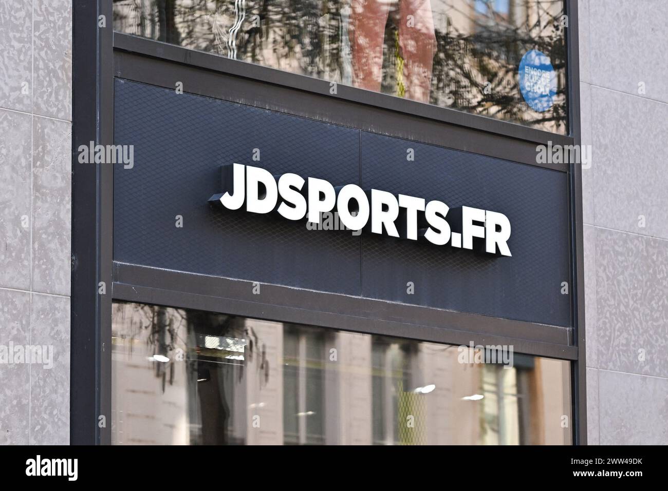 JD Sports Illustration of commercial signs and shops in Lyon, France on ...