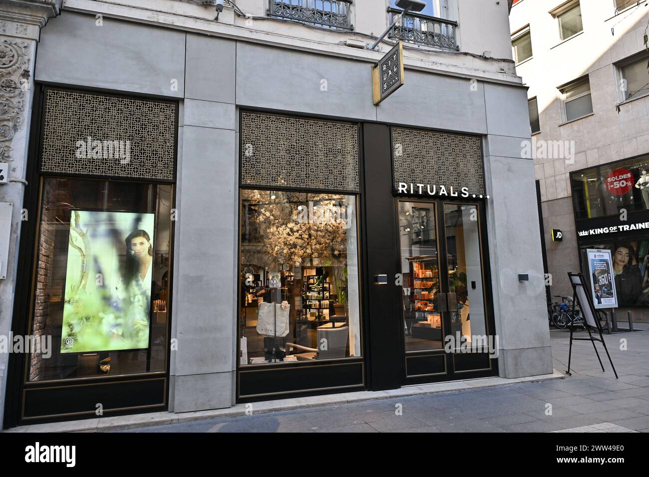 Rituals Illustration of commercial signs and shops in Lyon, France on ...
