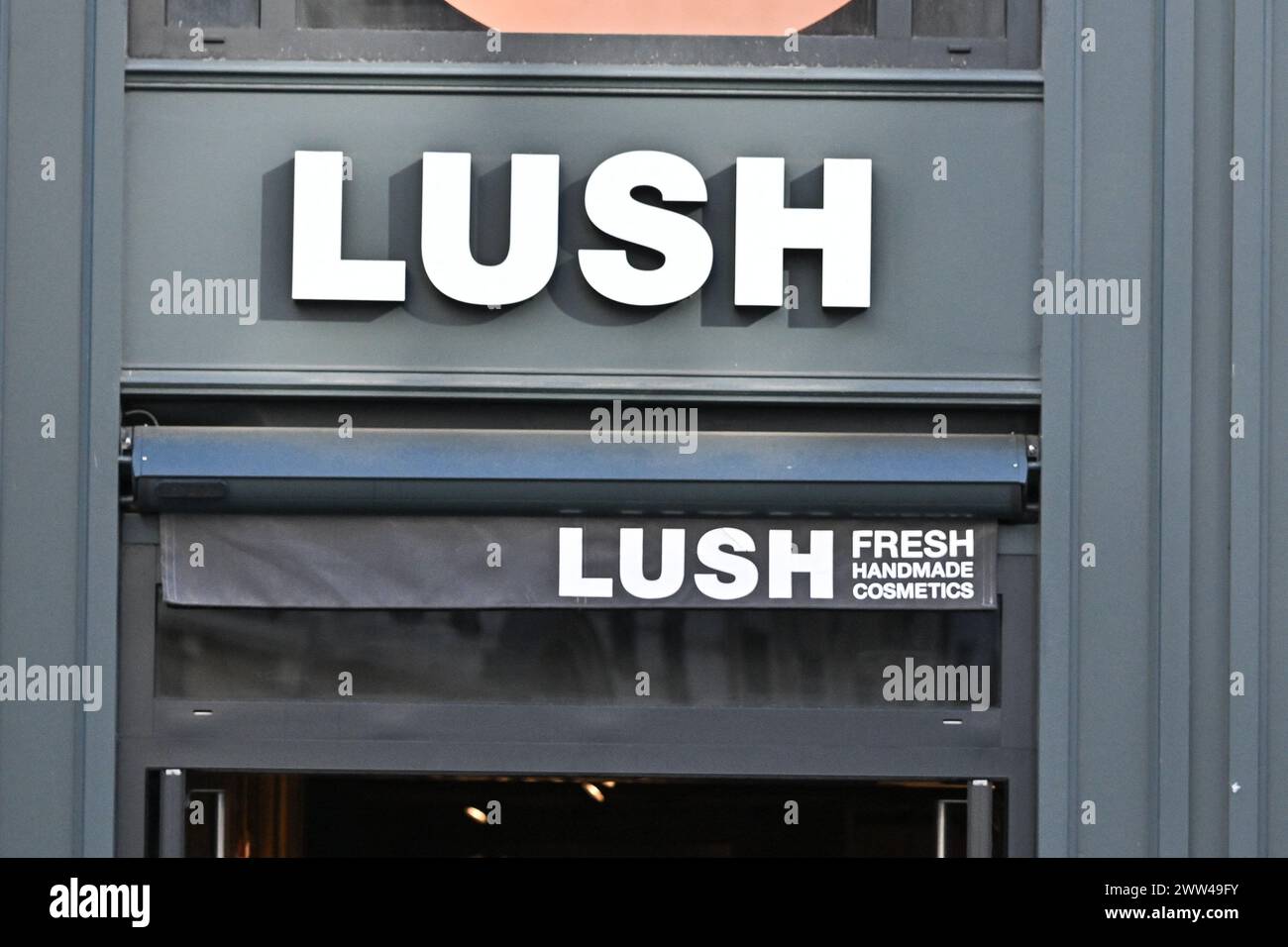 Lush Illustration of commercial signs and shops in Lyon, France on ...