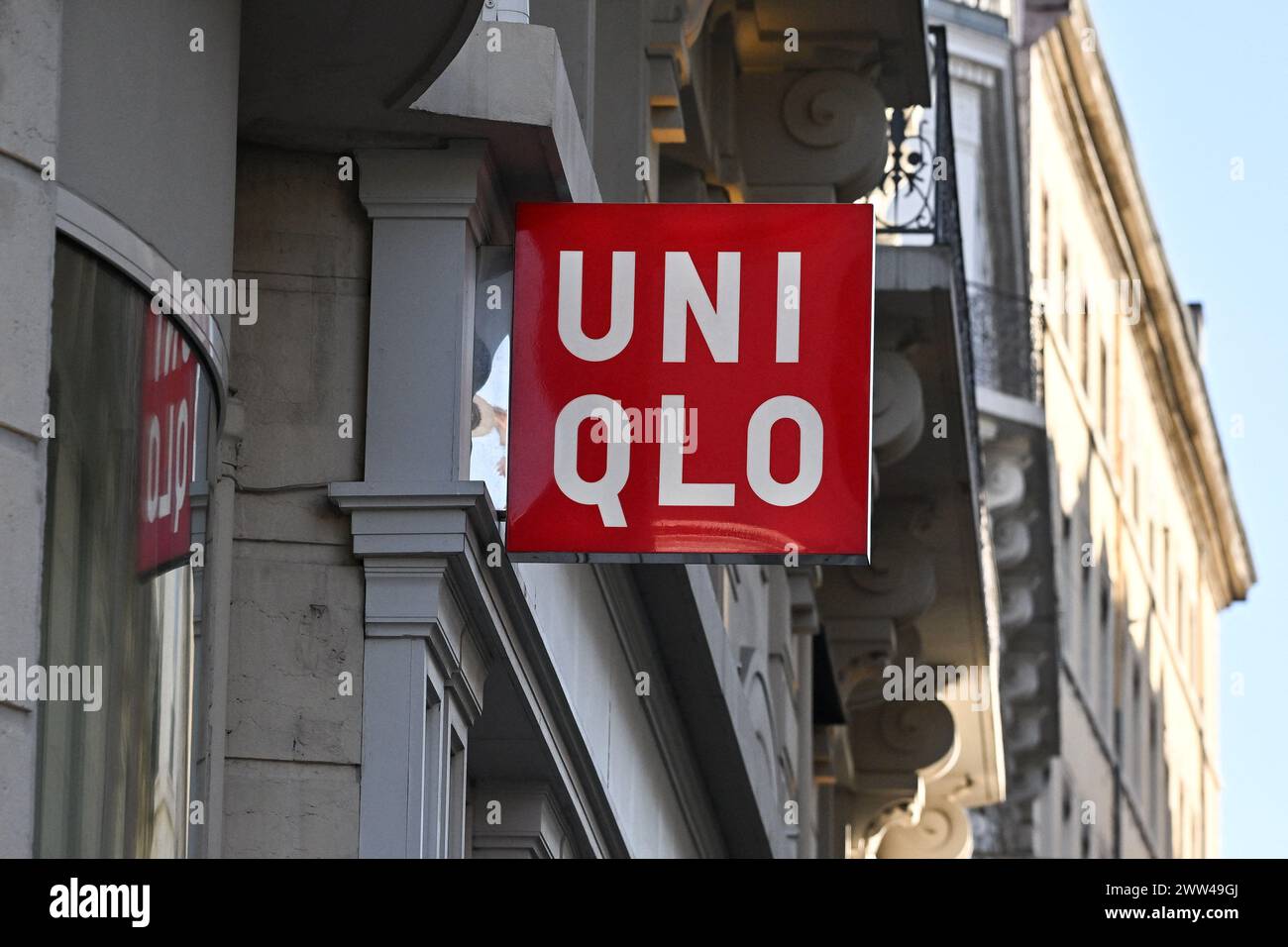 Uniqlo Illustration of commercial signs and shops in Lyon, France on ...