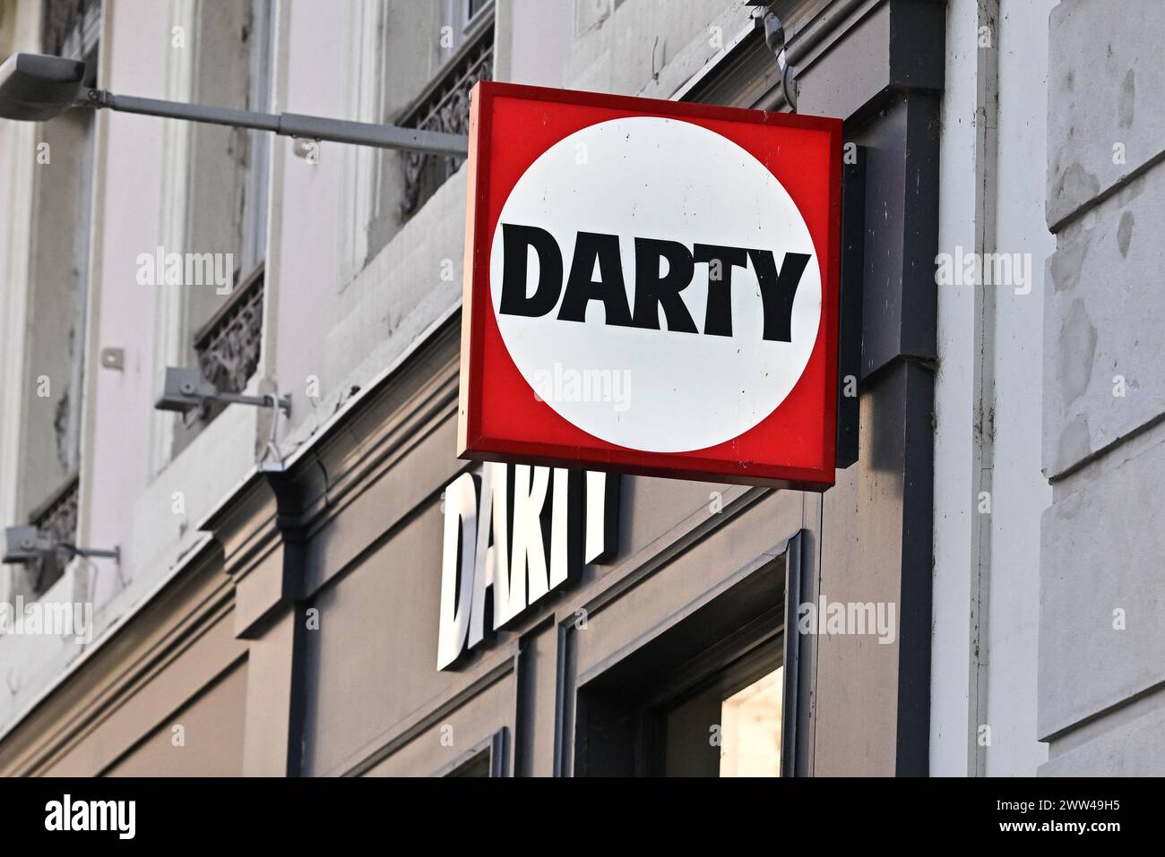 Darty Illustration of commercial signs and shops in Lyon, France on ...
