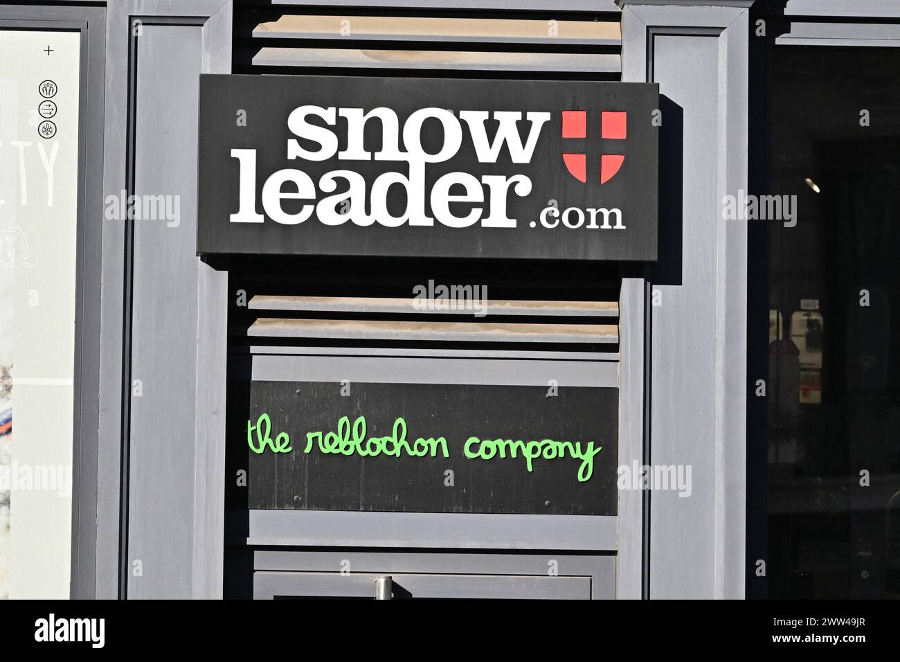 Snow Leader Illustration of commercial signs and shops in Lyon, France ...