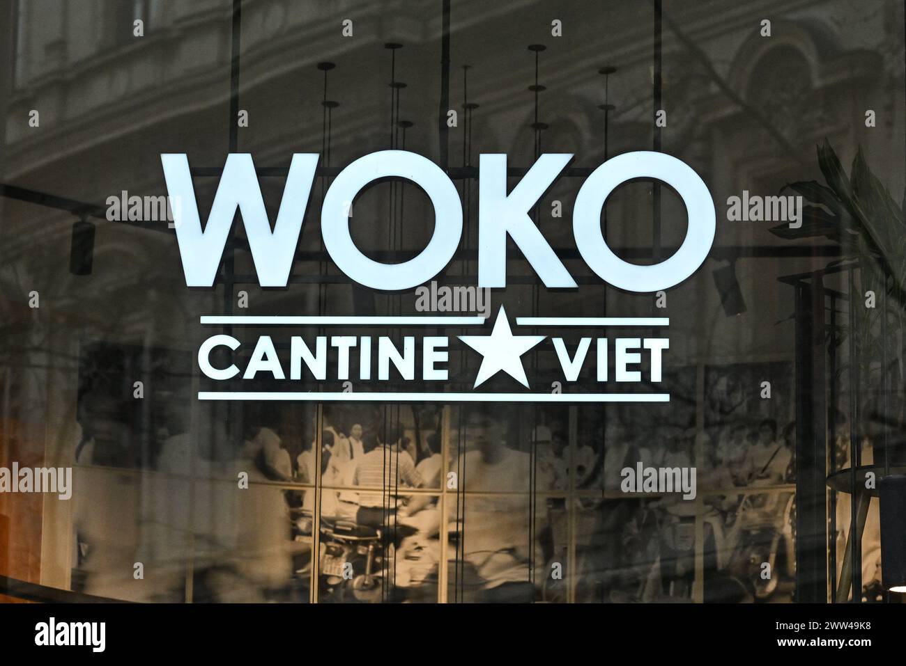 Woko Restaurant Illustration of commercial signs and shops in Lyon ...