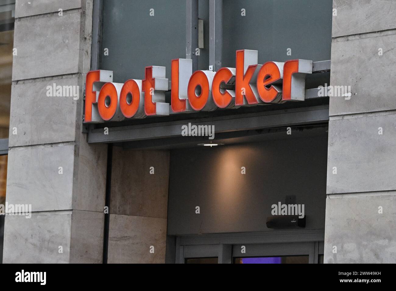 Foot Locker Illustration of commercial signs and shops in Lyon, France ...