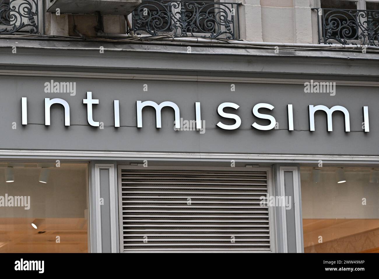 Intimissimi Illustration of commercial signs and shops in Lyon, France ...