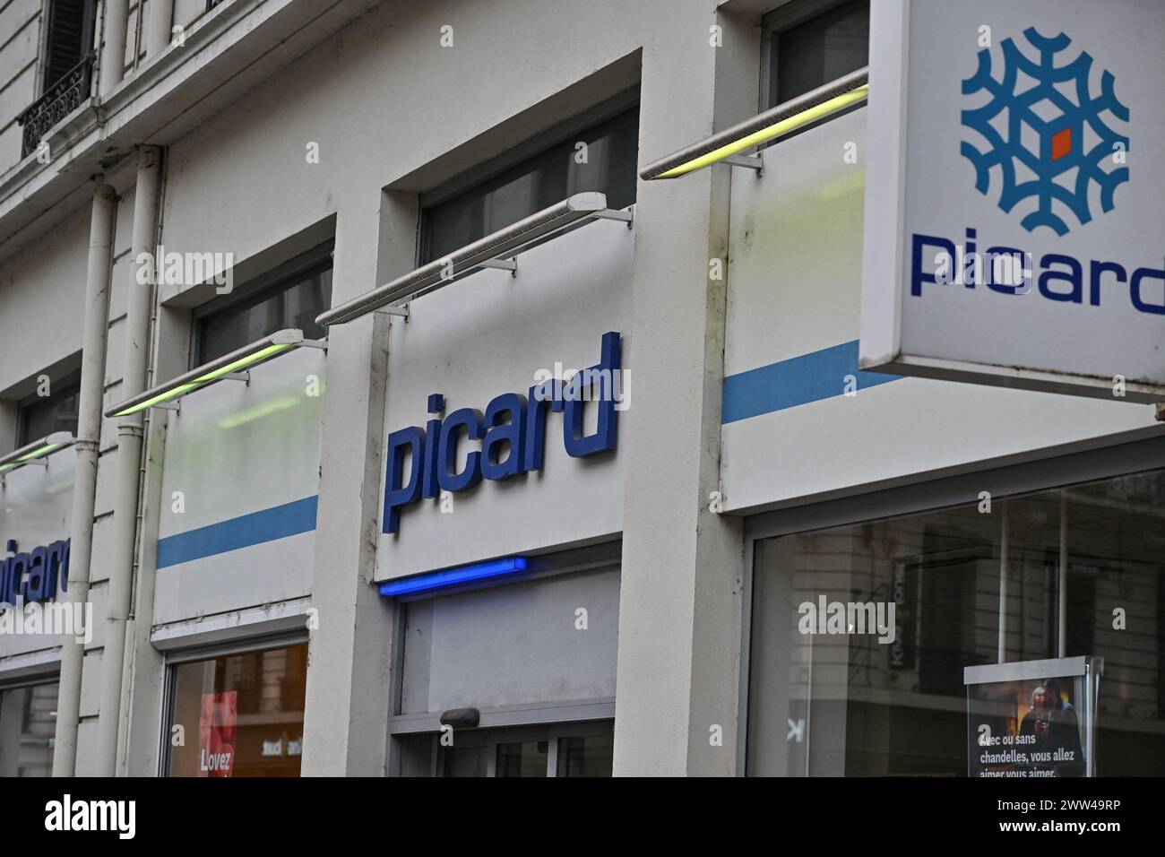 Picard Illustration of commercial signs and shops in Lyon, France on ...