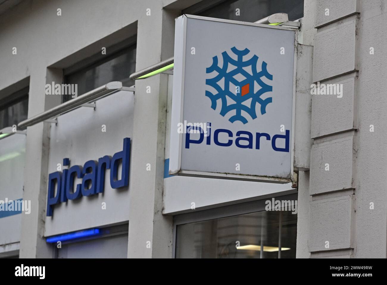 Picard Illustration of commercial signs and shops in Lyon, France on ...