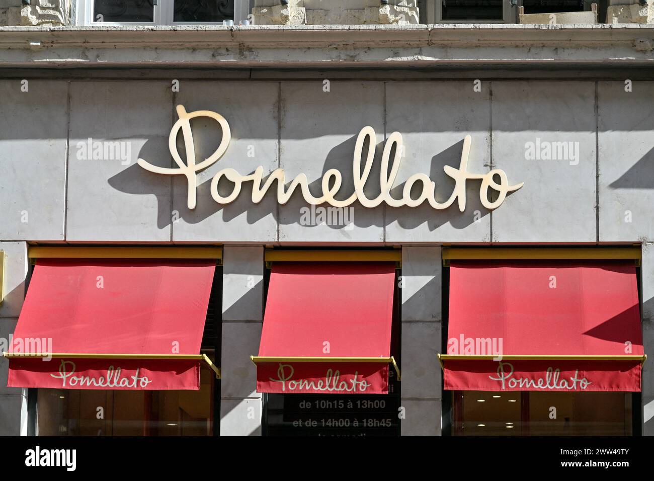 Pomellato Illustration of commercial signs and shops in Lyon, France on ...