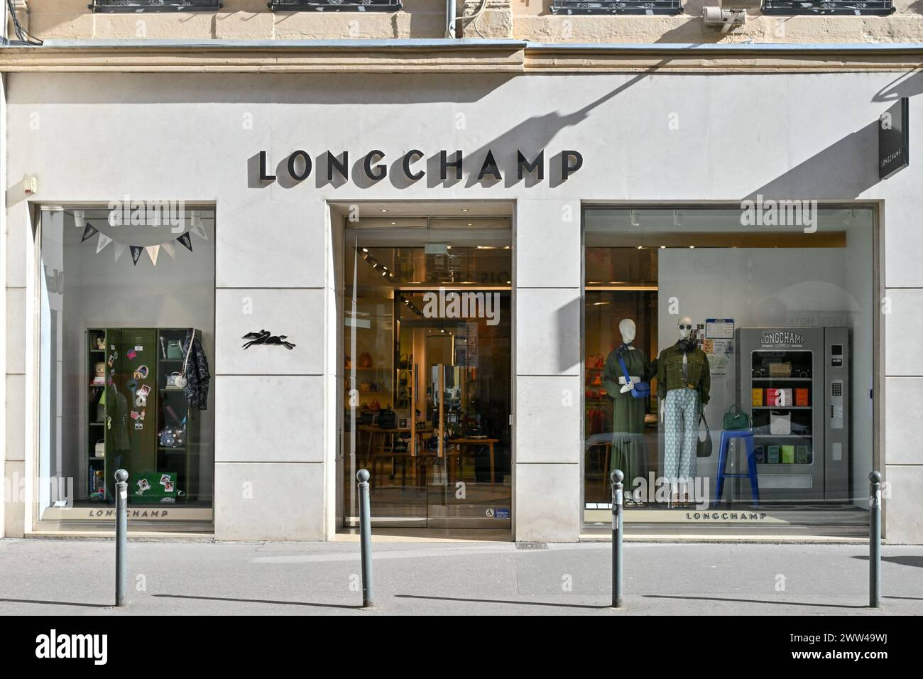 Longchamp Illustration of commercial signs and shops in Lyon, France on ...