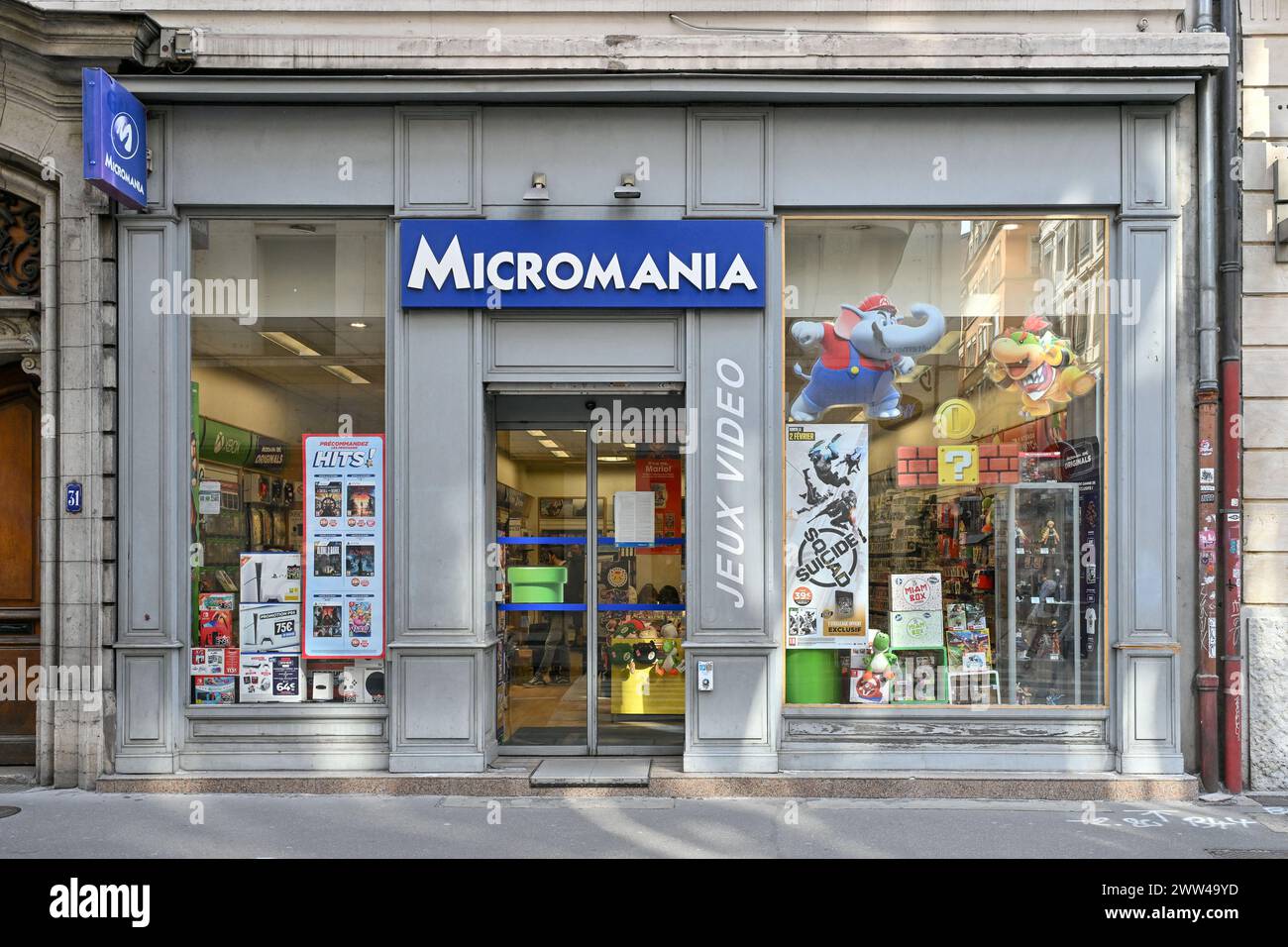 Lyon, France. 16th Feb, 2024. Micromania Illustration of commercial ...