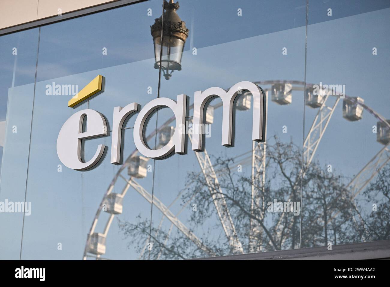 Eram Illustration of commercial signs and shops in Lyon, France on ...