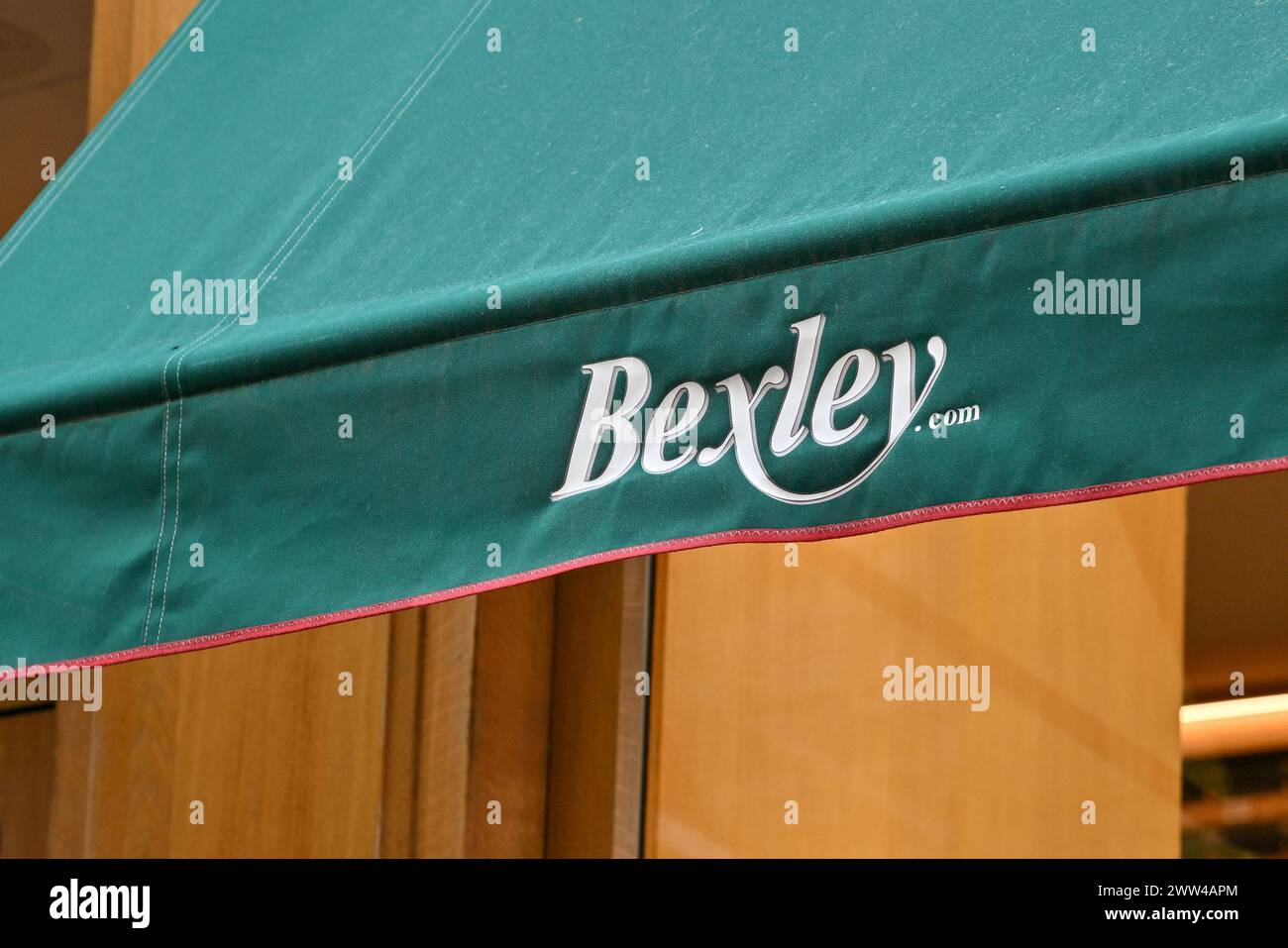 Bexley Illustration of commercial signs and shops in Lyon, France on February 16, 2024. Photo by ...