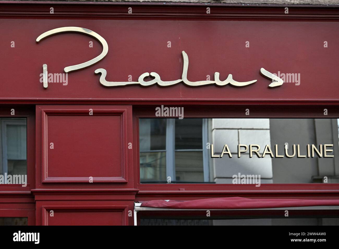 Pralus Illustration of commercial signs and shops in Lyon, France on ...